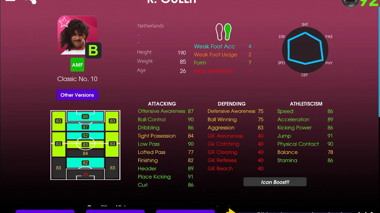 Gullit Pes 2020 Mobile En İyi İcon Futbolcularından Gullit Max Level ...