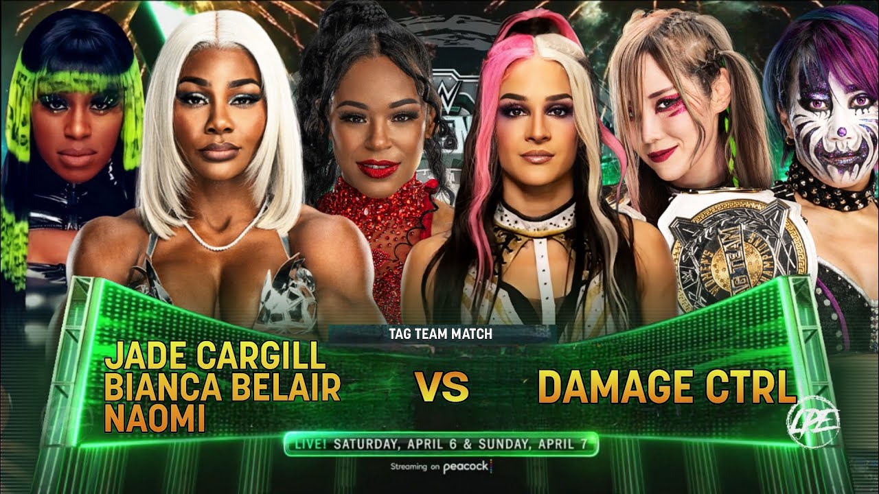 WWE 2K24 | Jade Cargill + Bianca Belair p Naomi Vs Damage CTRL ...