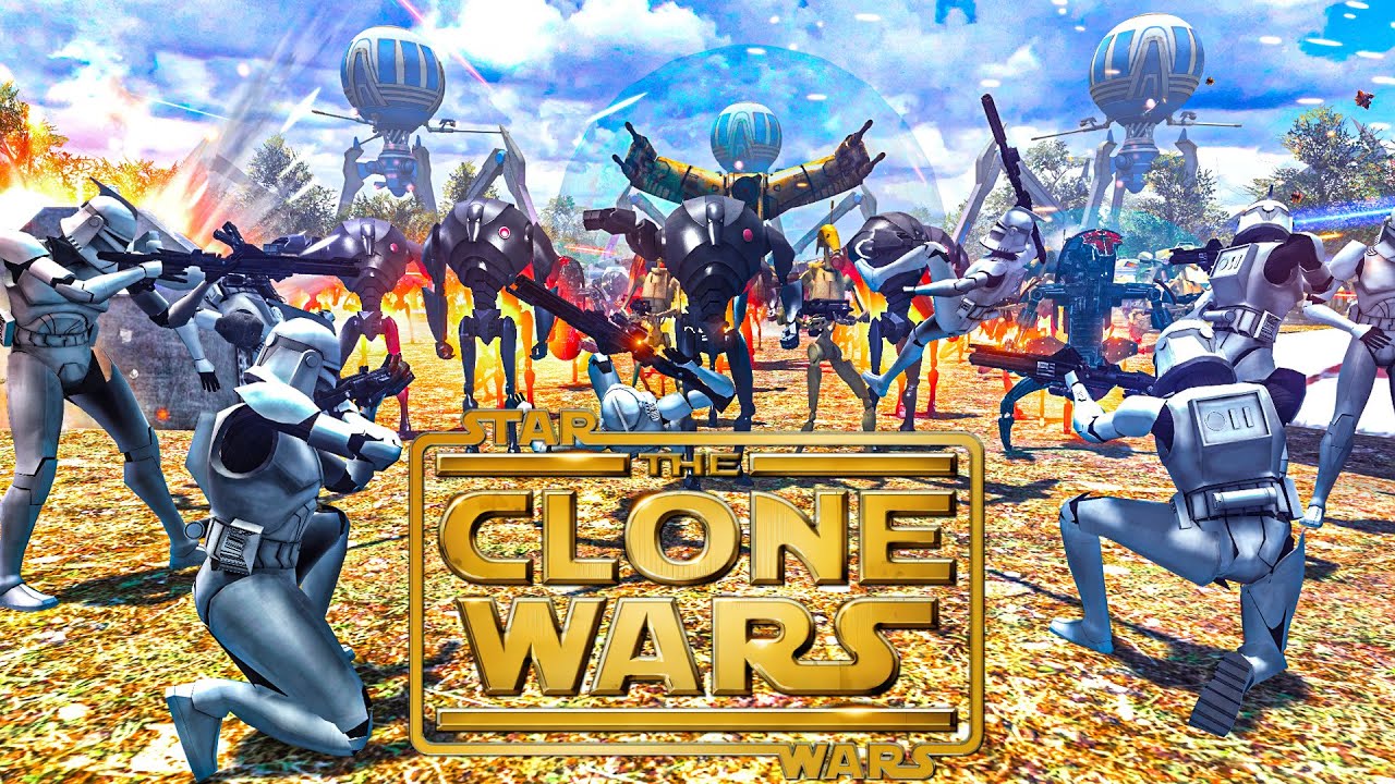 Star Wars The Clone Wars - Clone Outpost Defense! ( Cinematic Battle ...