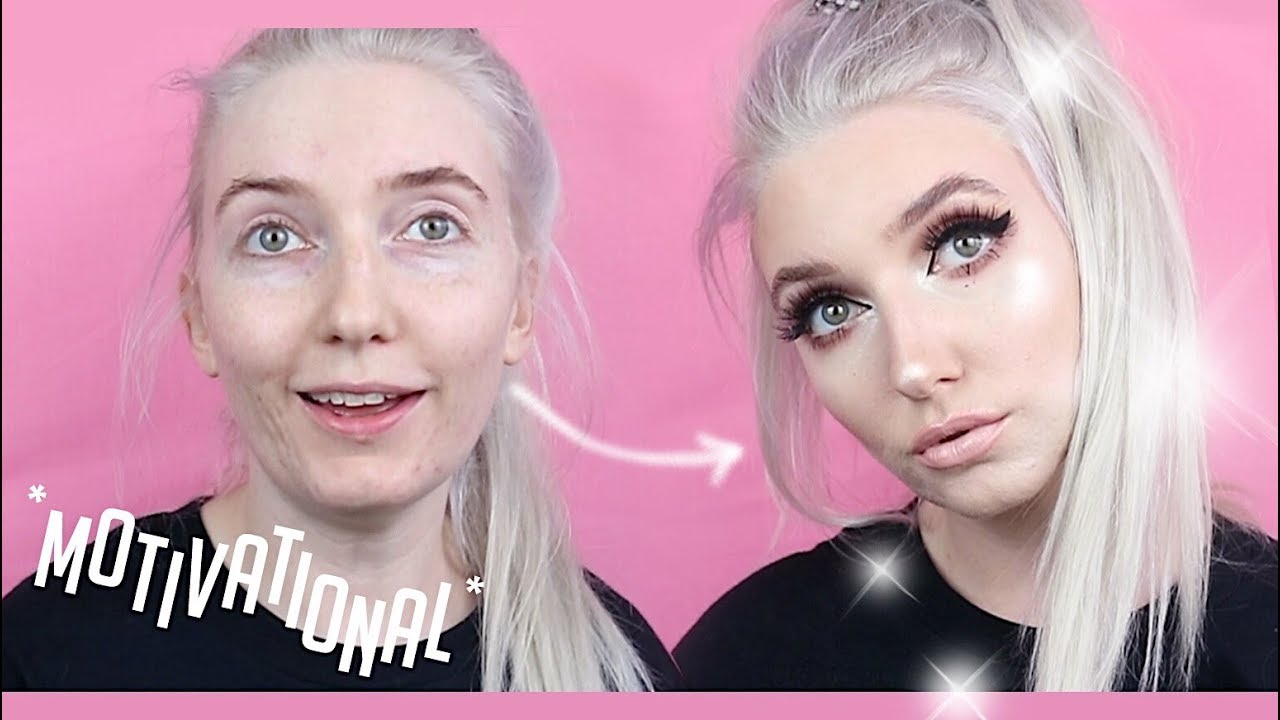 MOTIVATIONAL MAKEUP ROUTINE + PEP TALK - YouTube