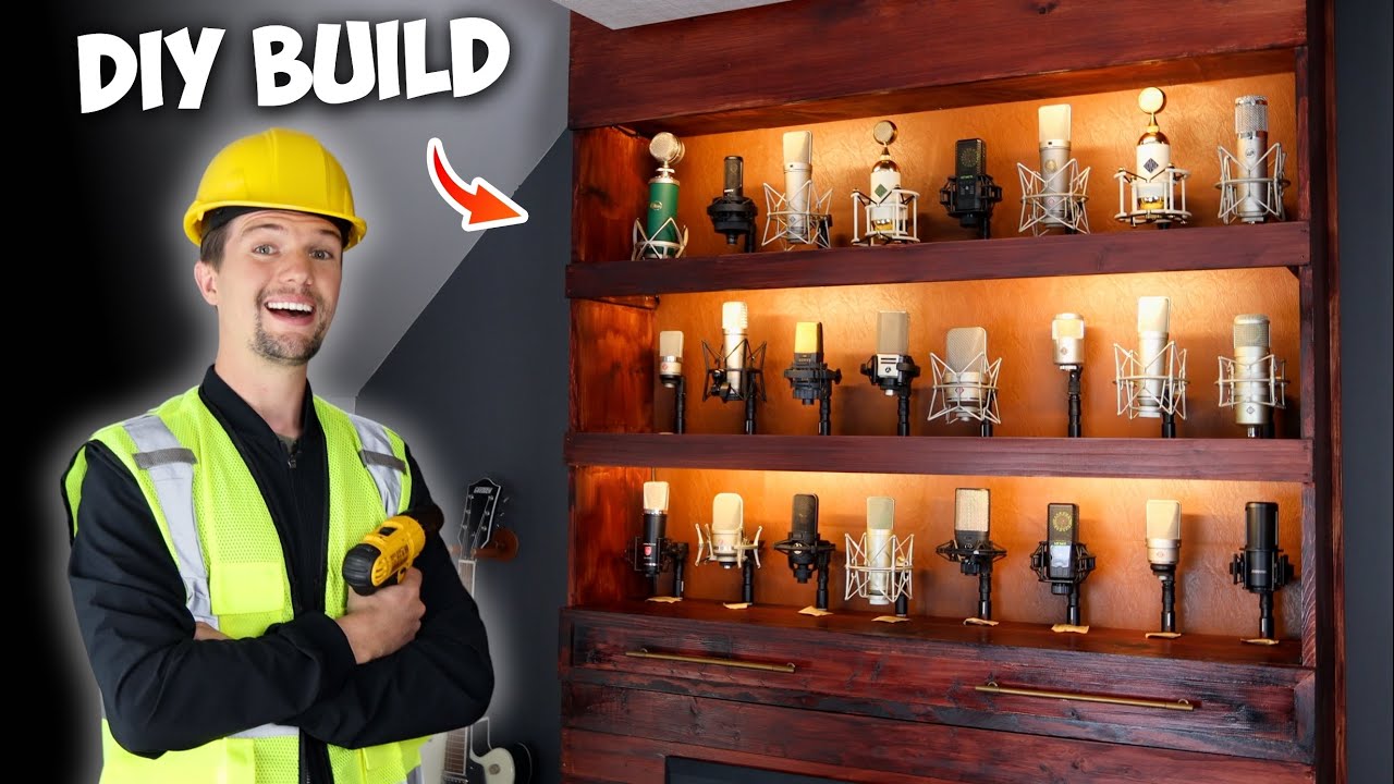 I Built an EPIC Home Studio MICROPHONE LOCKER! - YouTube