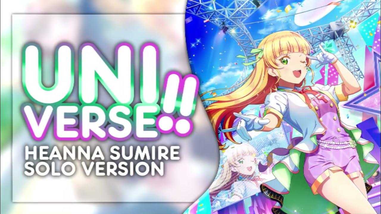 UNIVERSE!! - Heanna Sumire Solo ver. [KAN/ROM/ENG Full Lyrics] - YouTube