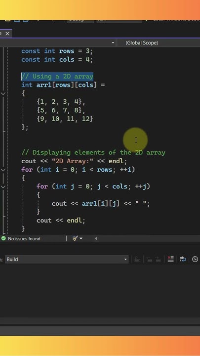Learn 2D Arrays in C++! Create, Insert & Display with Visual Studio ...
