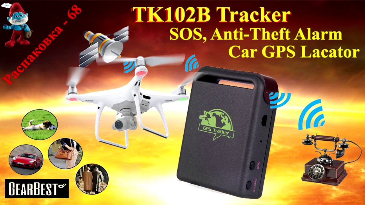 Обзор трекера TK102B GPS GSM GPRS - YouTube