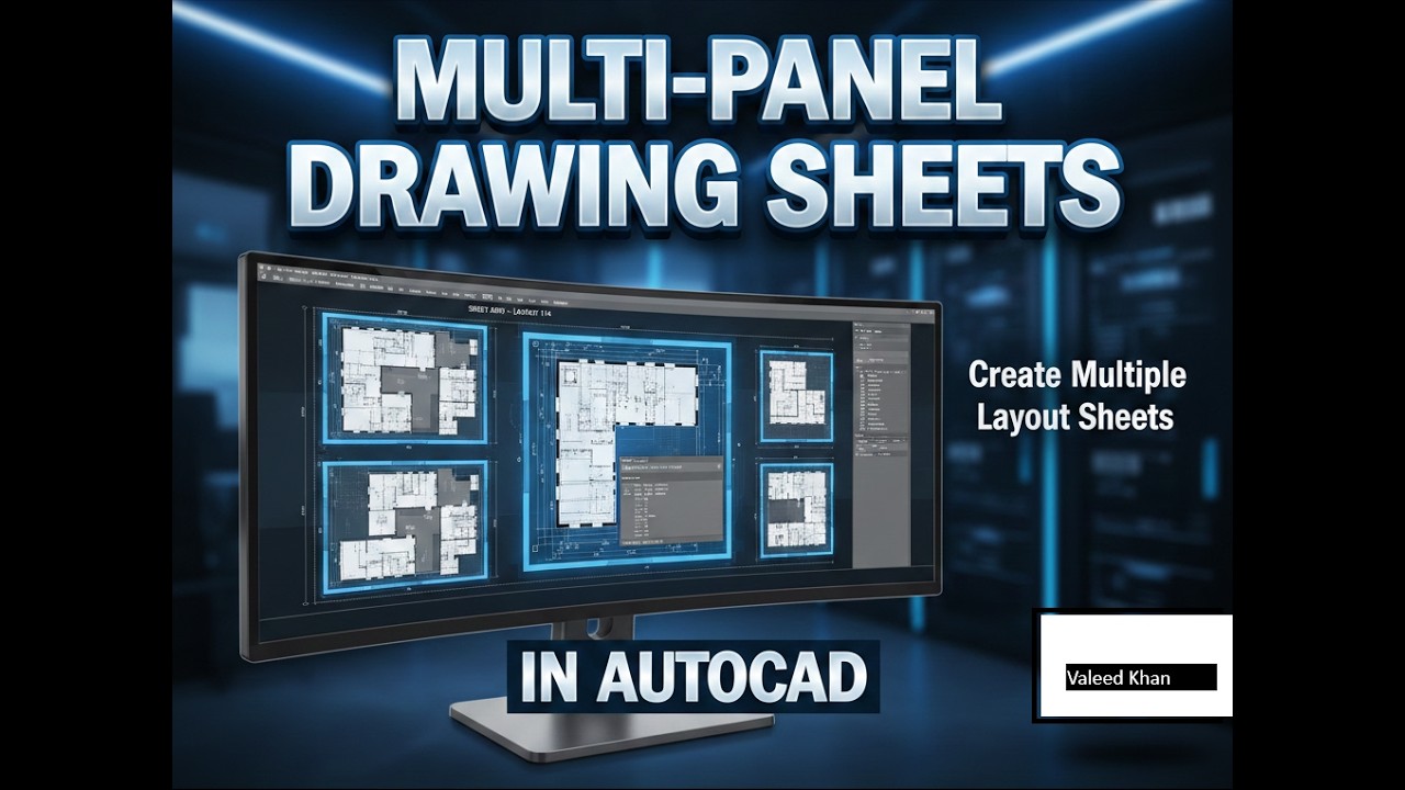 Multi-Panel Drawing Sheets in AutoCAD | Create Multiple Layout Sheets ...