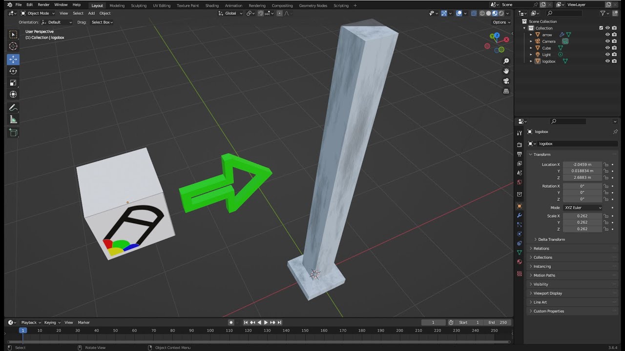 Blender building : Model EP-62.b : Pole : ผิวเสาปูน - YouTube