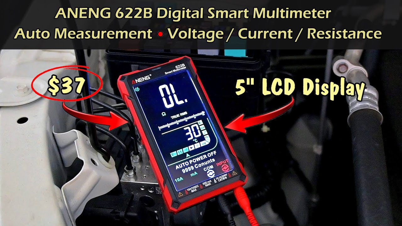 $37 Large Display Smart Multimeter | ANENG 622B - YouTube