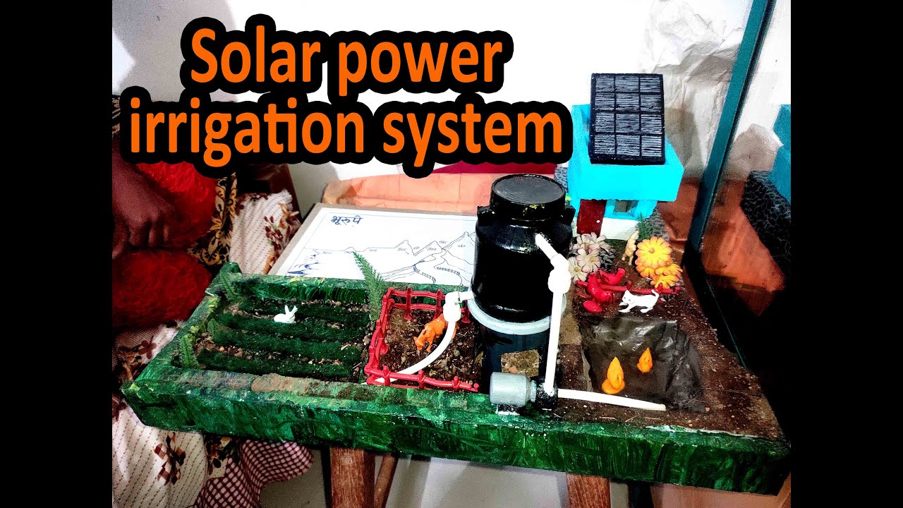 School project Solar power irrigation system - YouTube