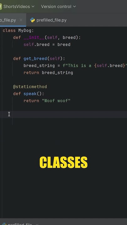 How to create a Python class in 50 seconds #shorts #python #programming #howto - YouTube