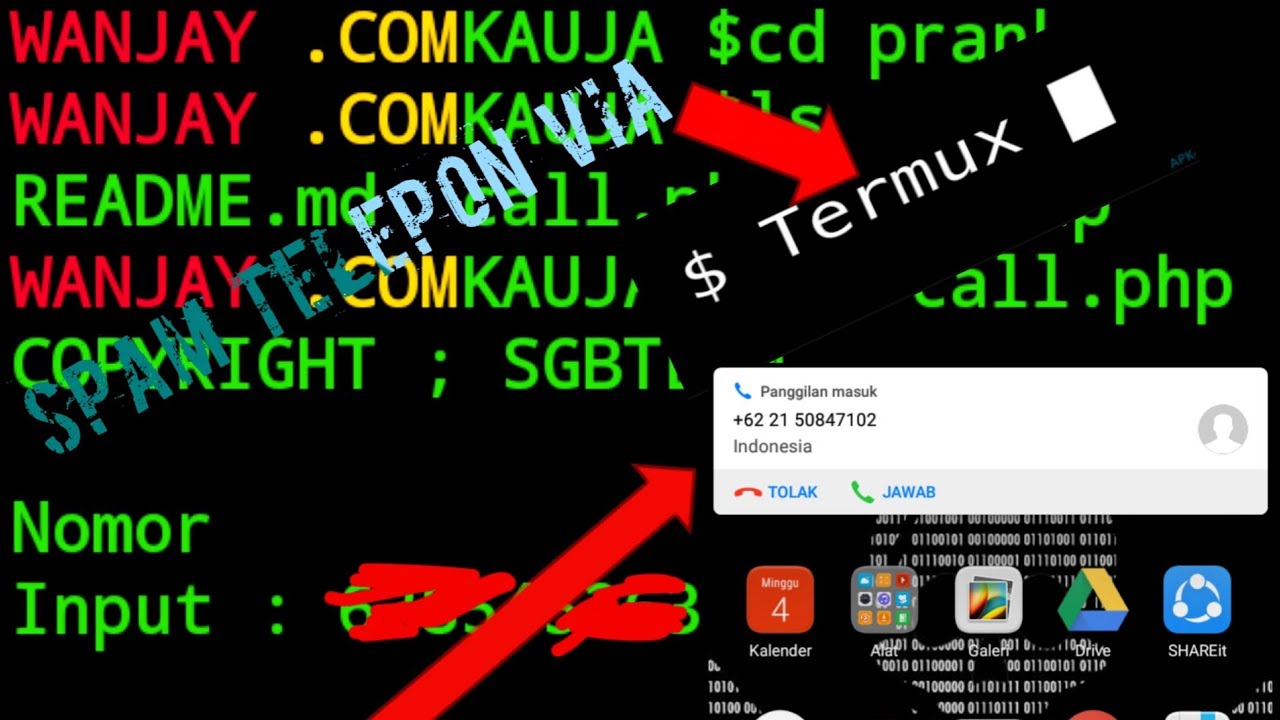 Cara Spam Telepon Via Termux Work 100℅ - YouTube