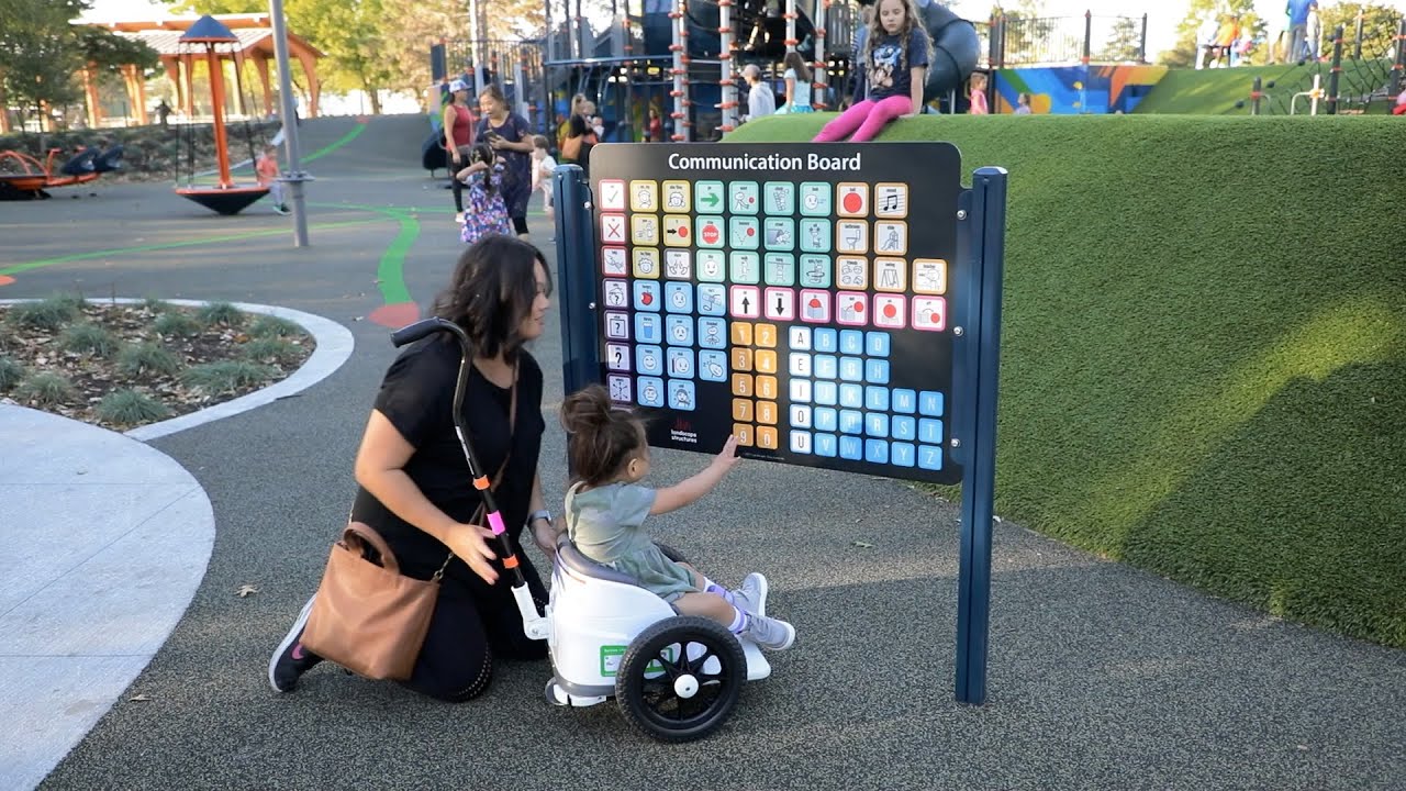 Symbol Communication Sign w/Posts - Freestanding Play - Landscape ...