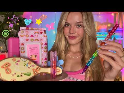 ASMR Girl Next Door Pampers You 🌷🩵 (drawing on you, hairplay, skincare, etc) ⭐