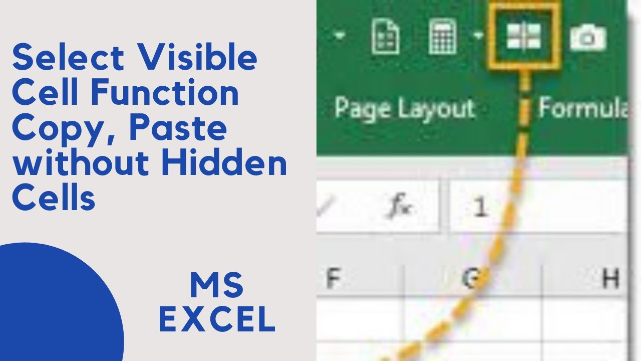 Select Visible Cell Function - YouTube