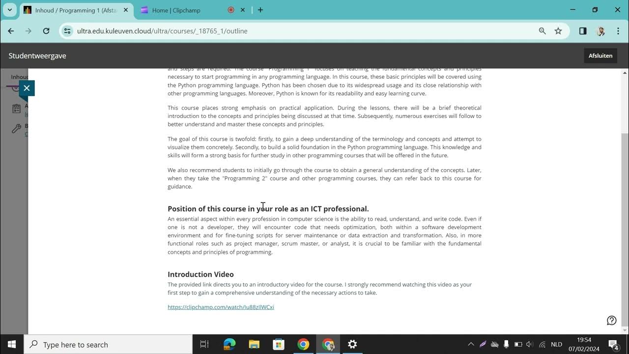 Introduction Programming 1 - YouTube