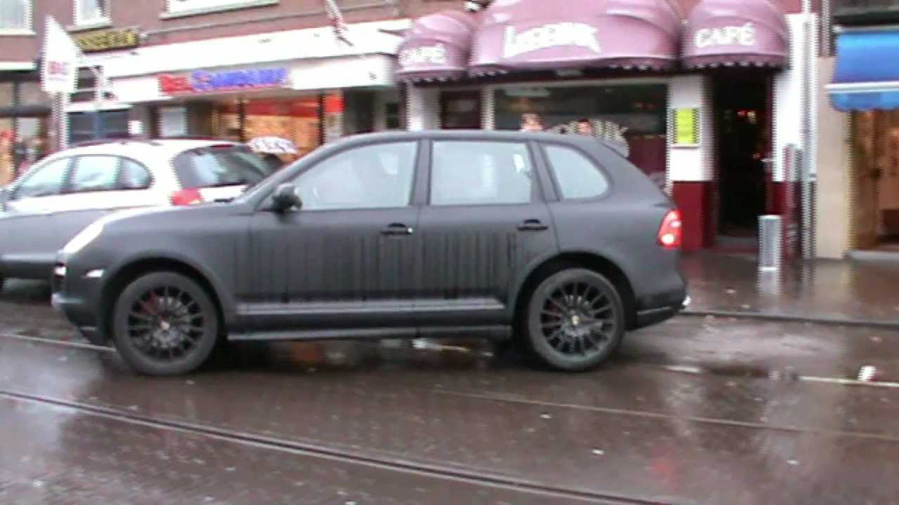 (HD) Matte black Porsche Cayenne GTS - small acceleration - YouTube