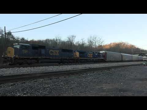 3/16/24 CSX SD70MAC leads a New CM44AC on M214 at Hancock WV #video #viral #shorts #short # ...