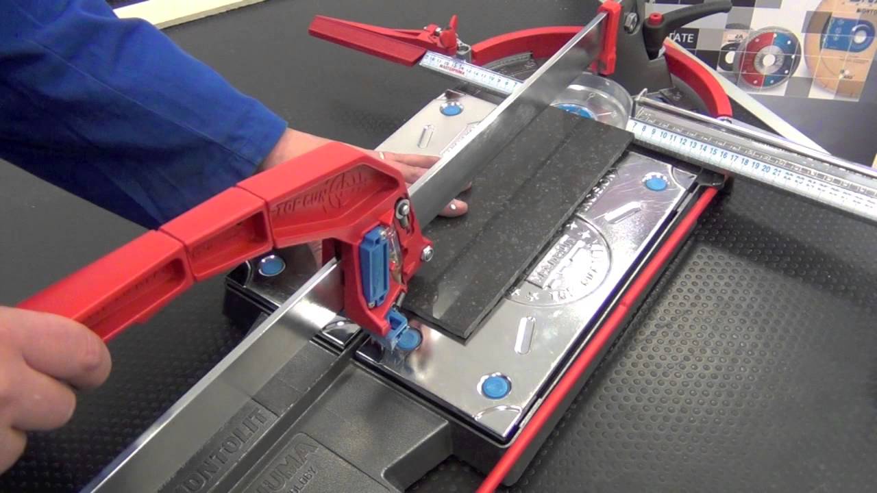 Cutting Porcelain Tile 7mm with manual tile cutter - YouTube