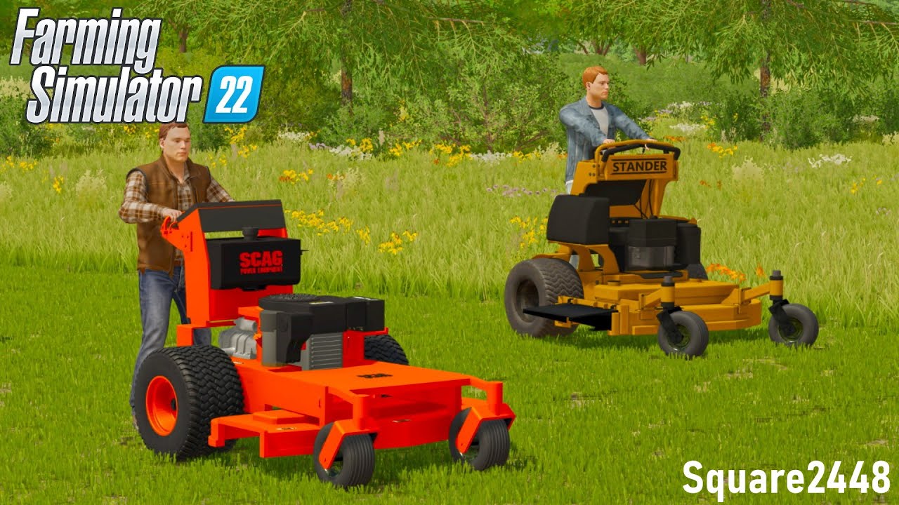 Hired New Employee! | 2 Person Crew | Lawn Care | Farming Simulator 22 ...