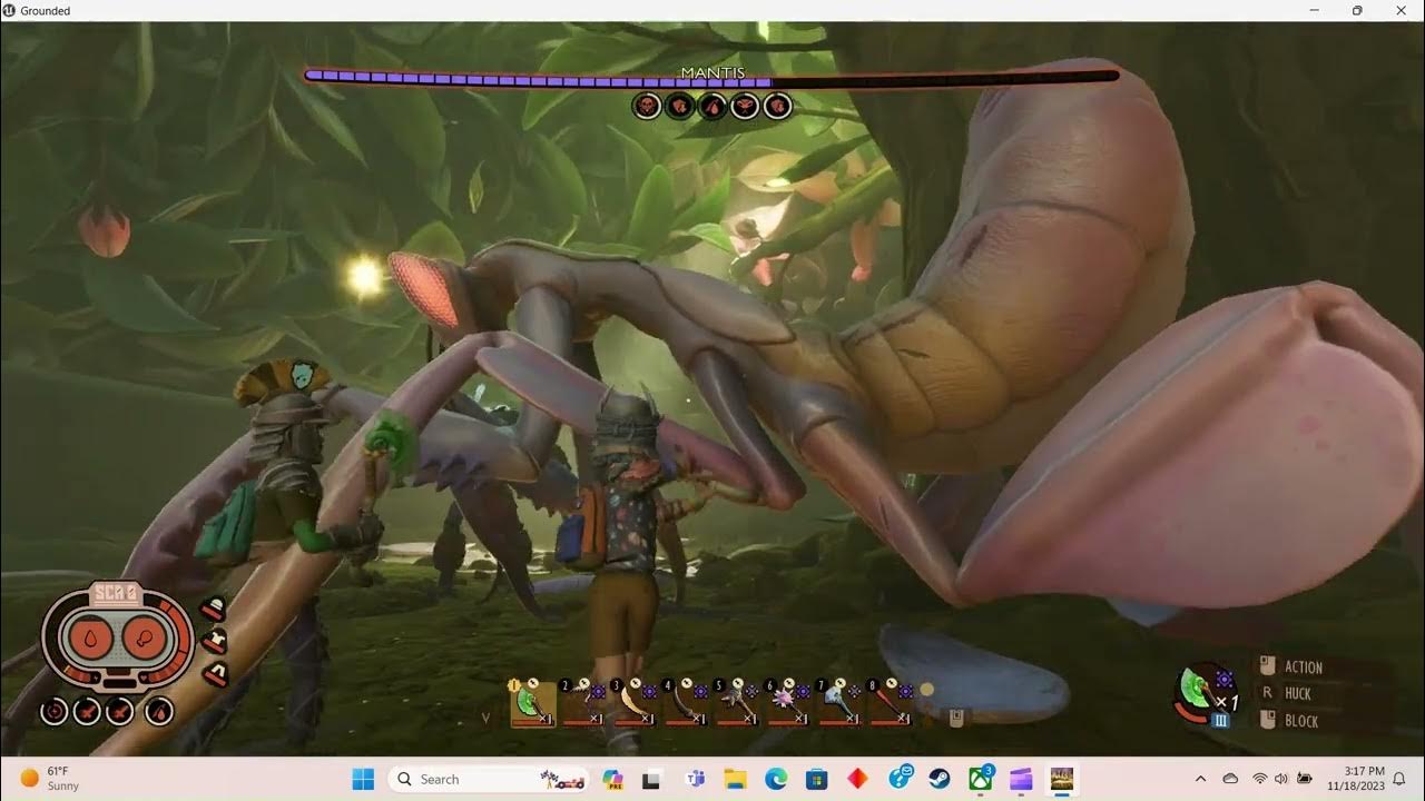 Wrecking the mantis boss in grounded - YouTube