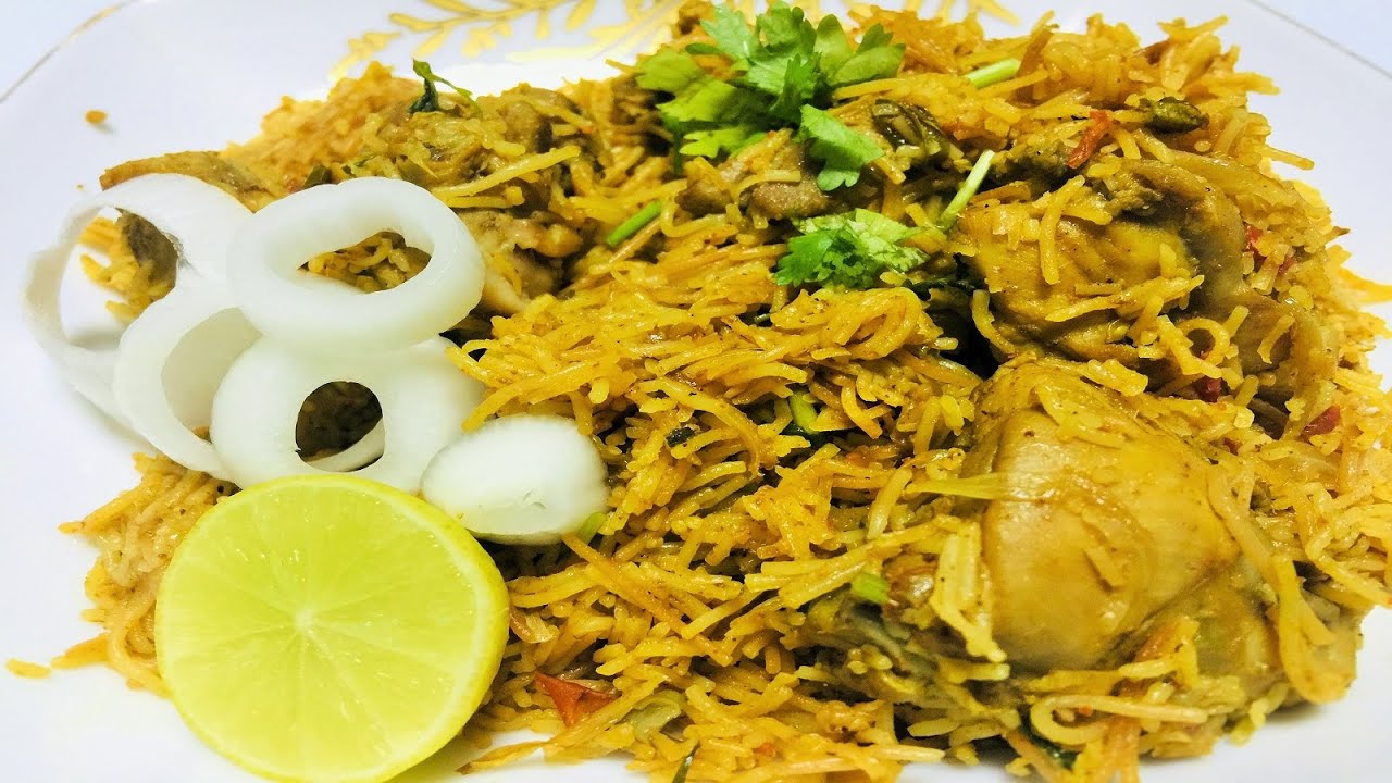 Chicken Semiya Pulao || Vermicelli Chicken Pulao || Lunchbox Recipe ...