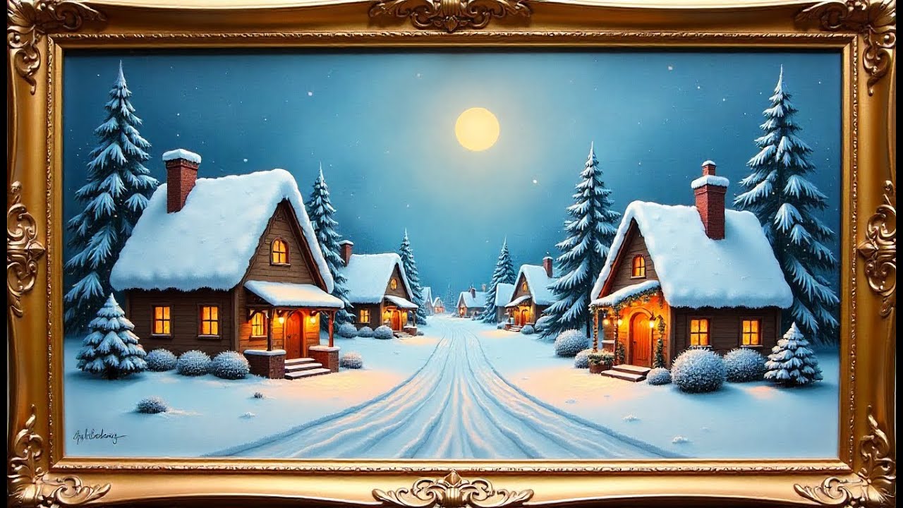 Spectacular Christmas Village 4K Frame TV Art | Dreamy Holiday ...