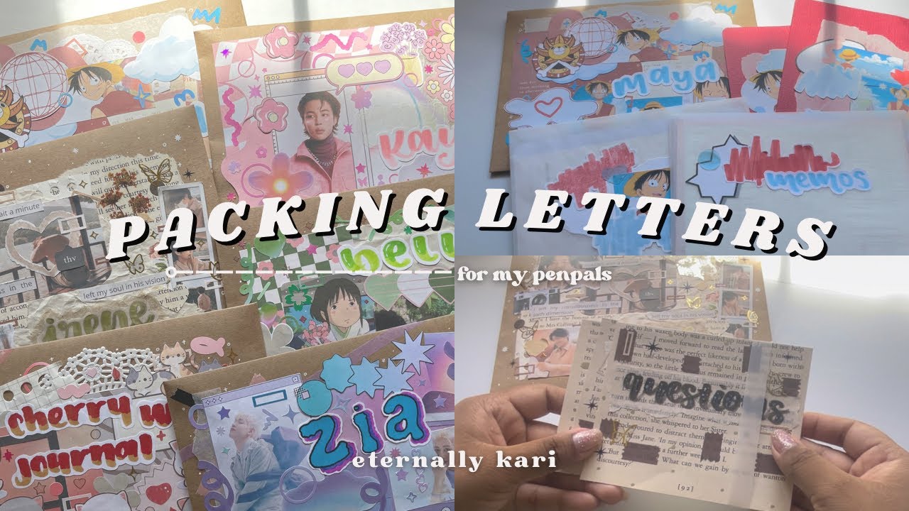 packing letters for my penpals - YouTube