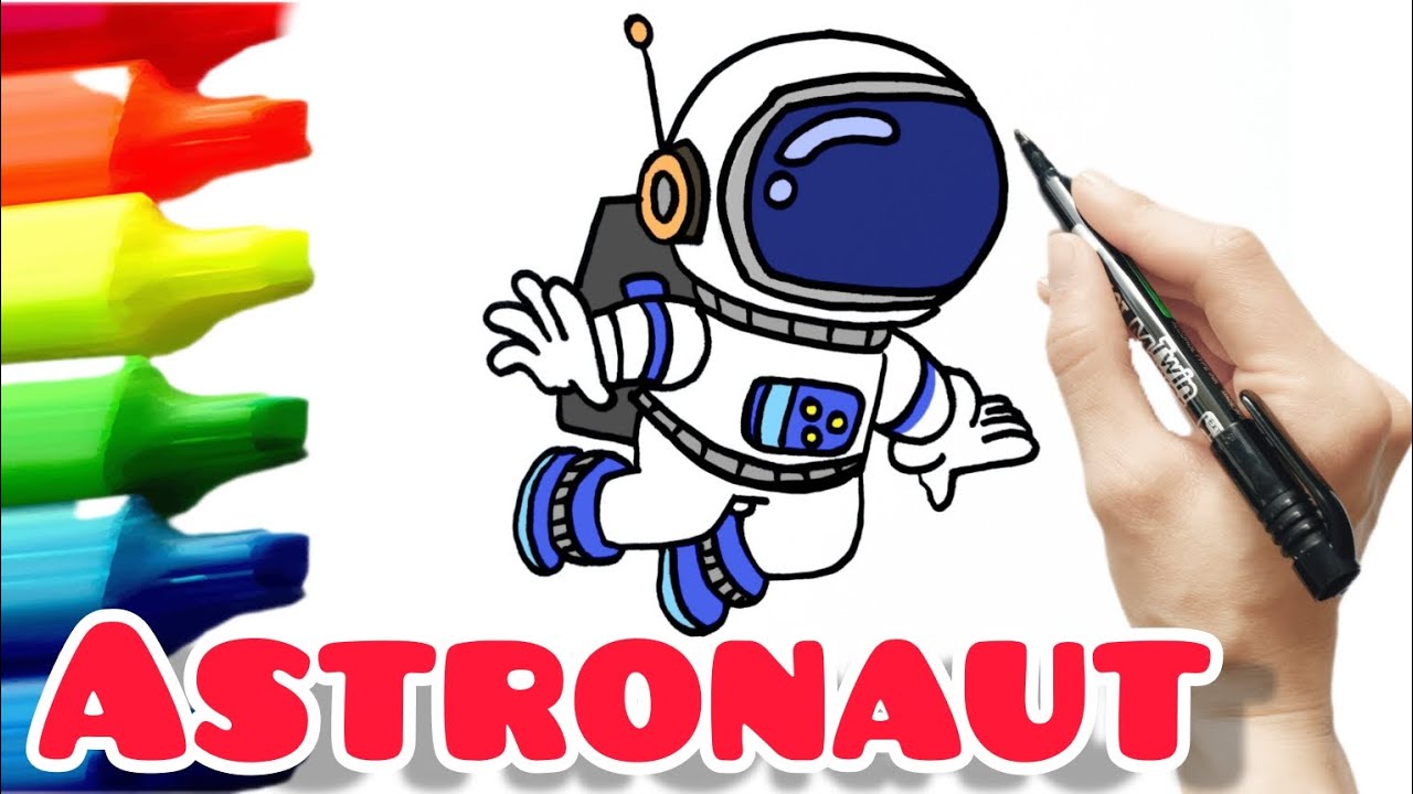 How to draw an astronaut very easy - YouTube