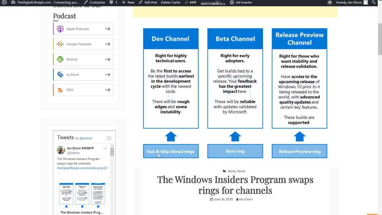 Explaining the changes to the Windows Insider Rings - YouTube