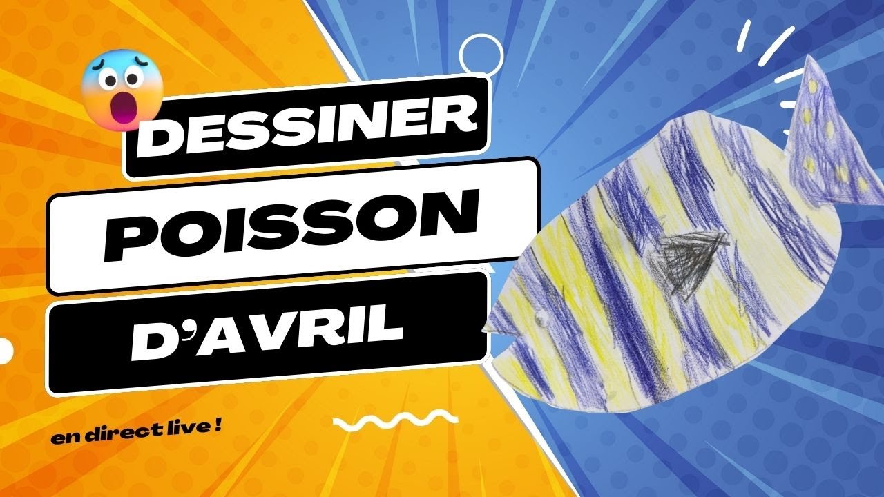 Comment dessiner un poisson d'avril à coller dans le dos ? - YouTube