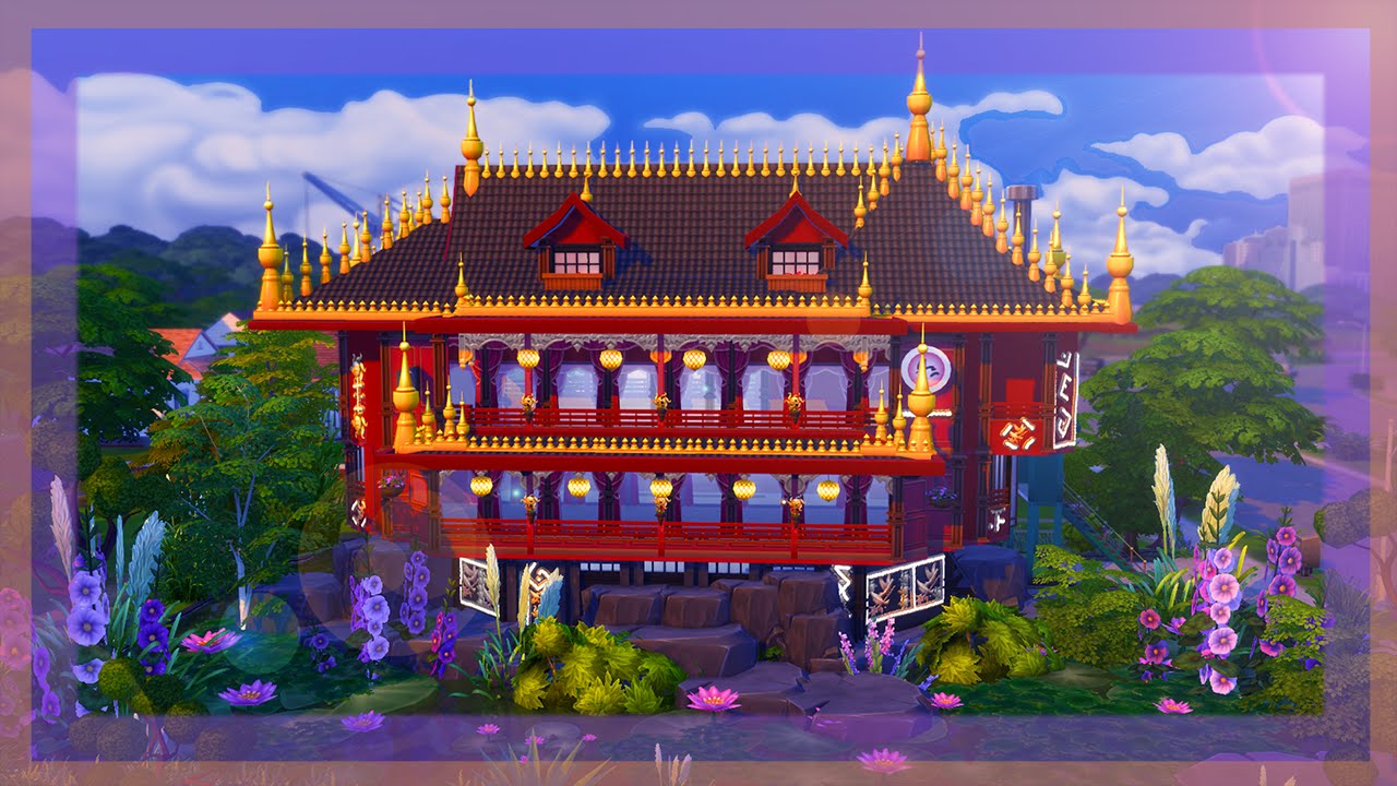 The Sims 4 Speed Build l Chinese Restaurant Boat - YouTube