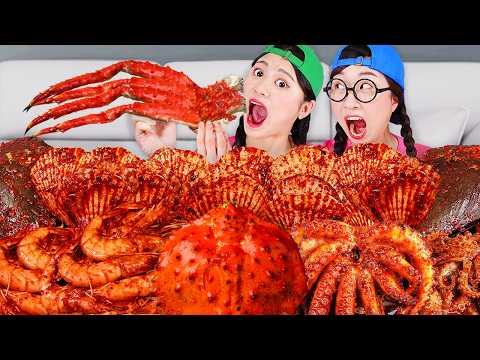 ASMR MUKBANG 해물찜 & 해물라면 & 킹크랩 먹방! SPICY SEAFOOD & KING CRAB EATING SOUND