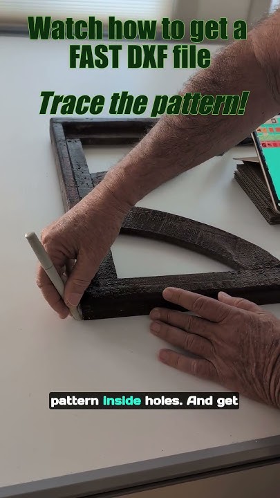 Woodworkers Need to create DXF files from old patterns #cncwoodworking #cncrouter #cnccutting # ...
