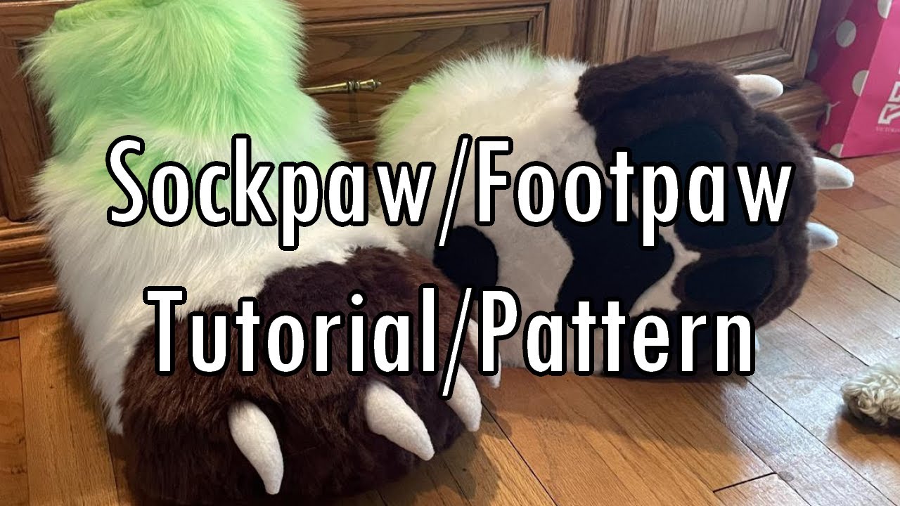 Easy Sockpaw/Feetpaw Tutorial/Pattern for Fursuit/Cosplay - YouTube