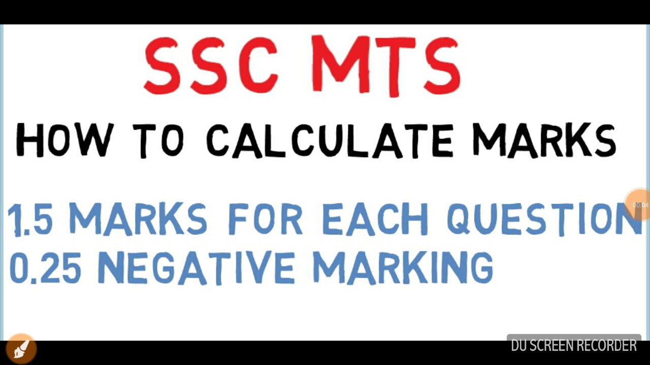 Ssc Mts How To Calculate Marks YouTube ssc-mts-how-to-calculate-marks-youtube
