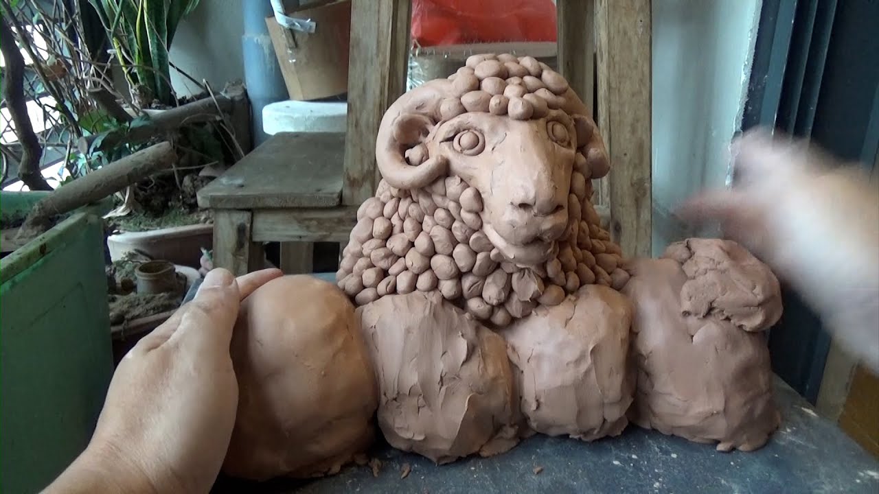 A Strange Sheep Sculpture You Need to See | Easy To Make Clay Animal ...