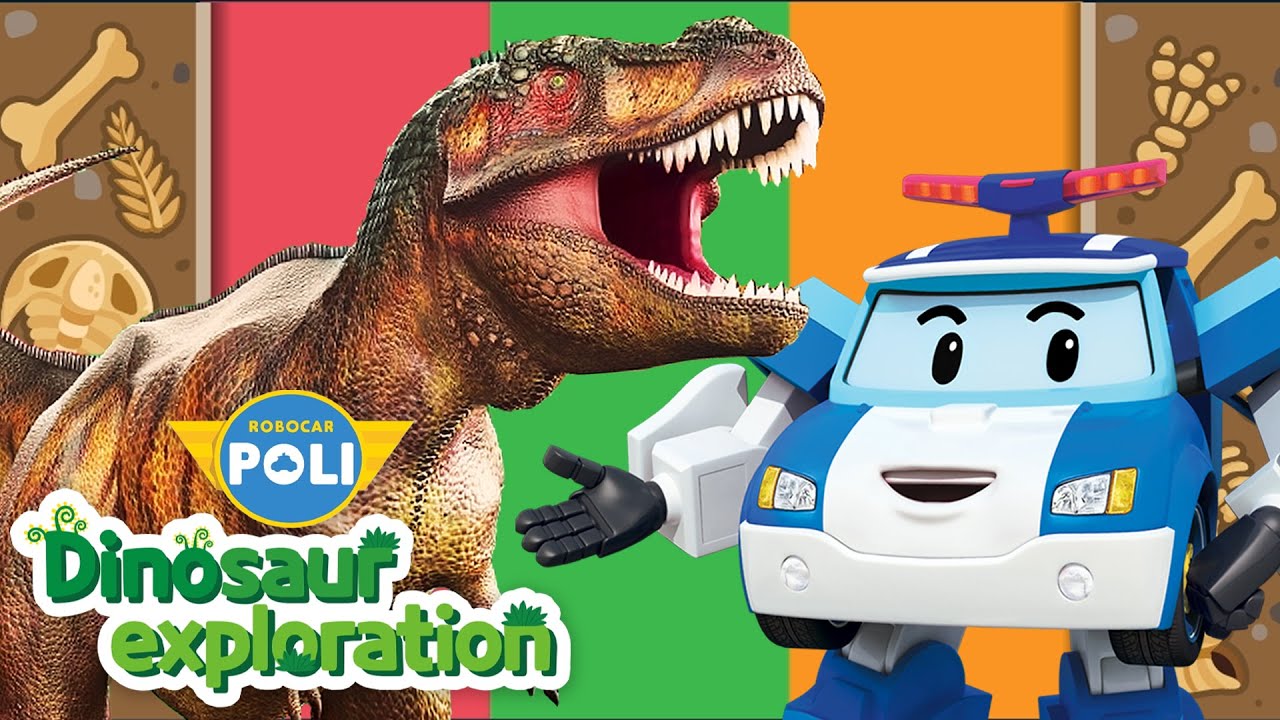 Learn About Dinosaurs with JIN | T-Rex &+ | Robocar POLI Dinosaur ...