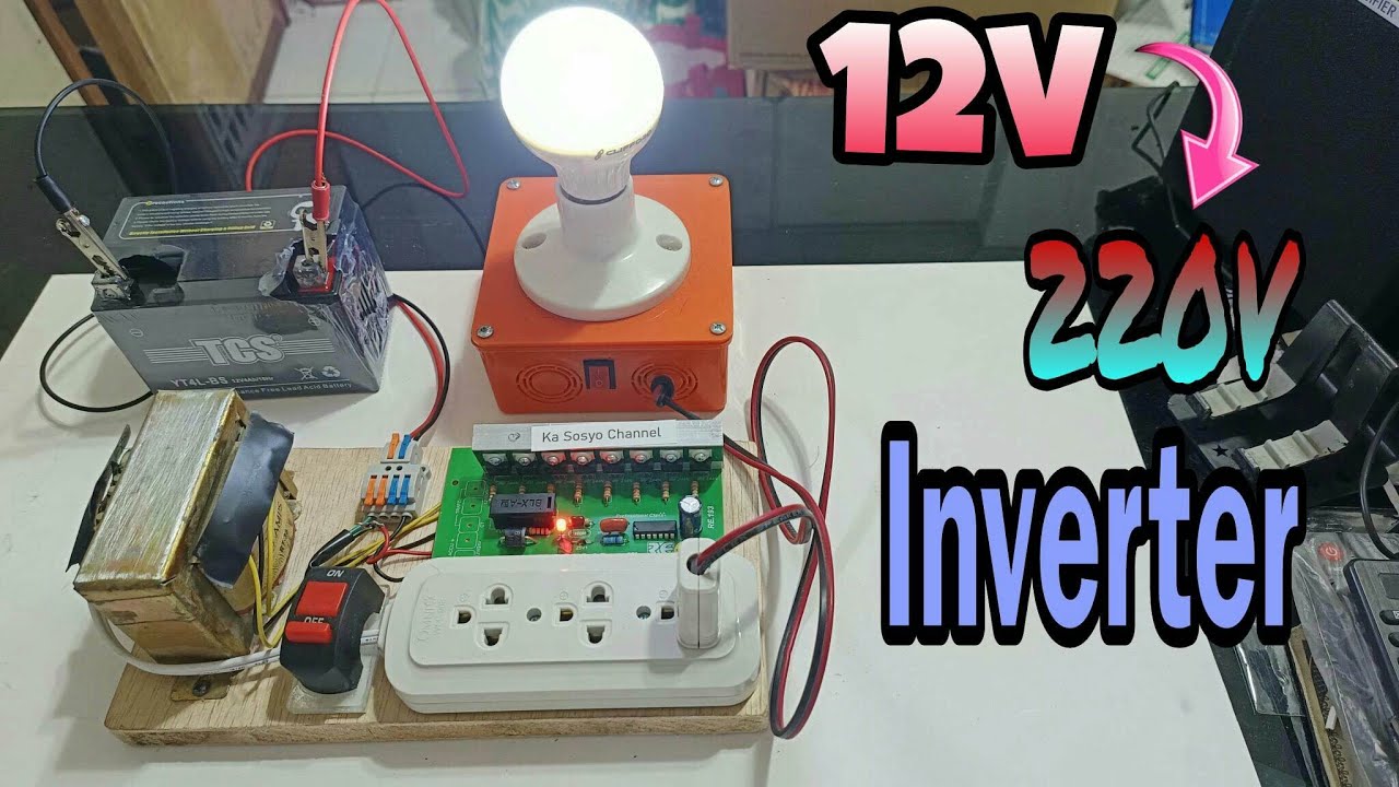 12 VOLTS DC TO 220 VOLTS AC INVERTER DIY YouTube