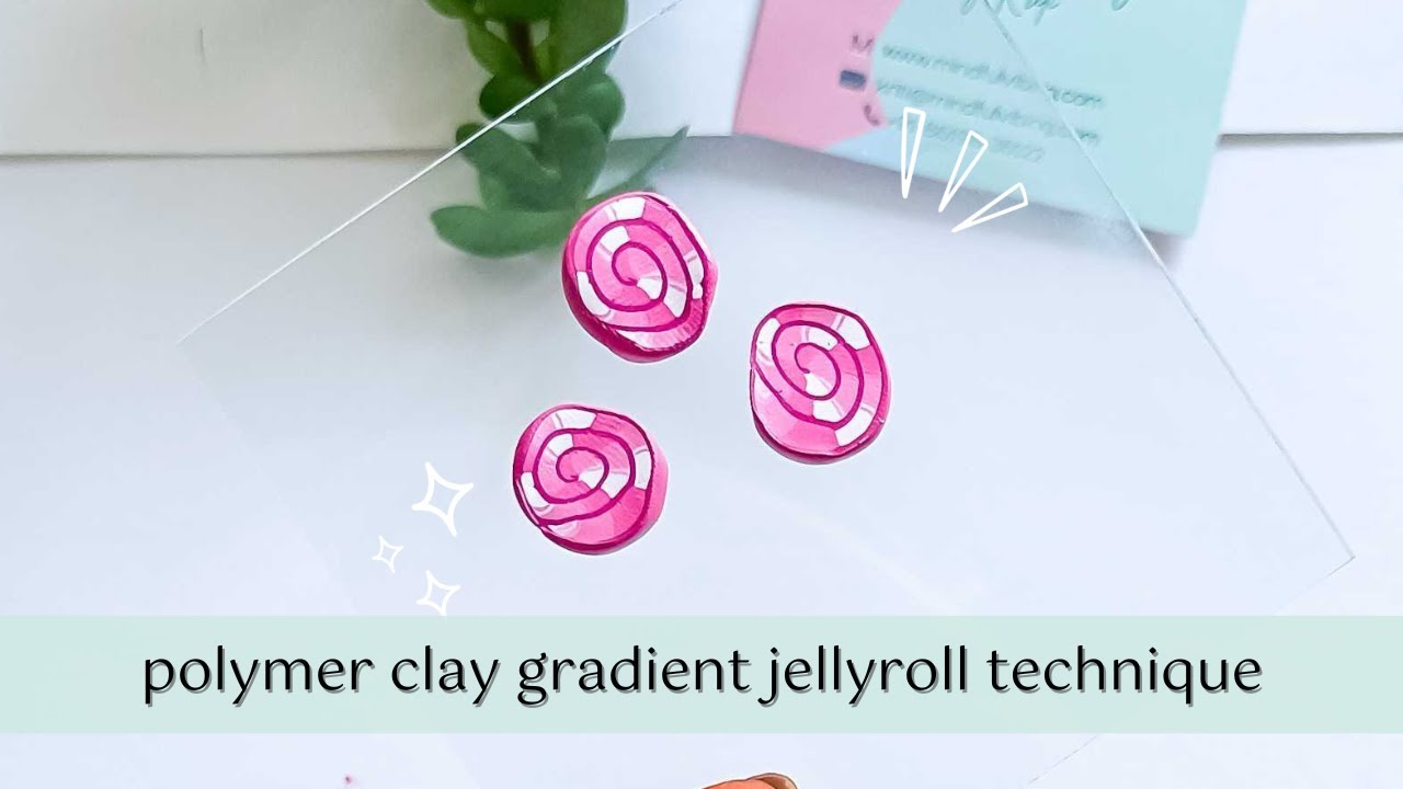 Gradient Jellyroll Cane Polymer Clay Tutorial | Polymer Clay Techniques ...