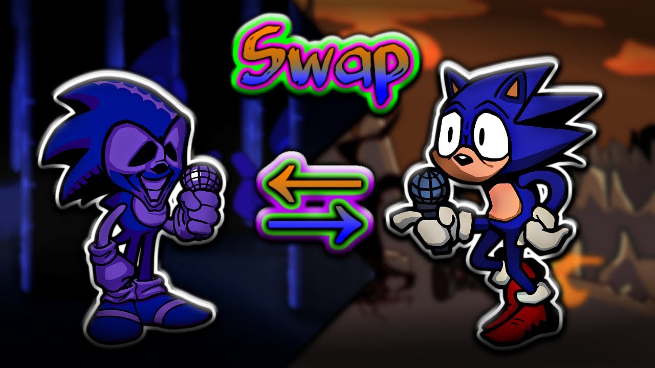 FRIDAY NIGHT FUNKIN DRAWING \ MAJIN SONIC AND FAKER SONIC SWAP \ FNF ...