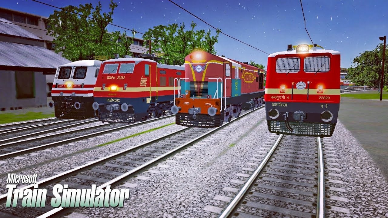 Electric Engines Parade MSTS Open Rails - YouTube