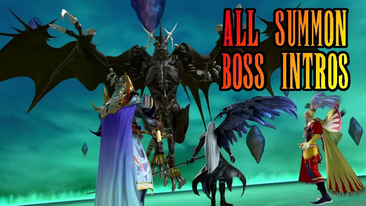 Dissidia Final Fantasy NT: All Character Summon Boss Intros - YouTube