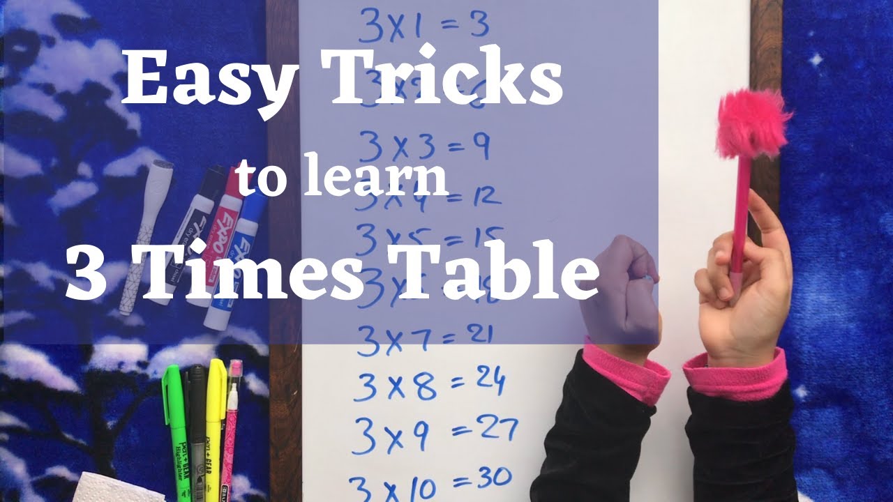 3 Times Table Trick Multiplication Tables Easy Way To Remember 3 3 Times Table Trick Multiplication Tables Easy Way To Remember 3