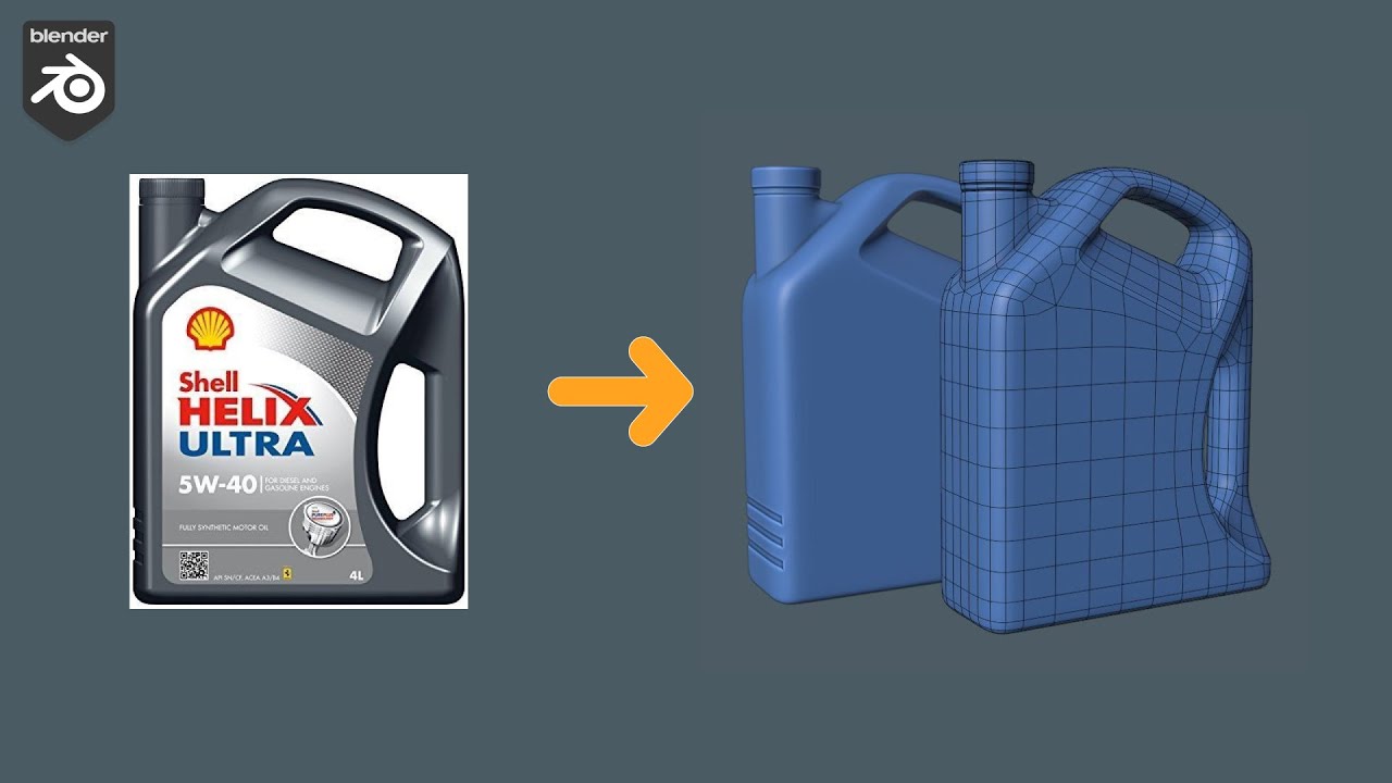 Model Shell Helix Bottle oil | MB01 | Blender 4.0 - YouTube