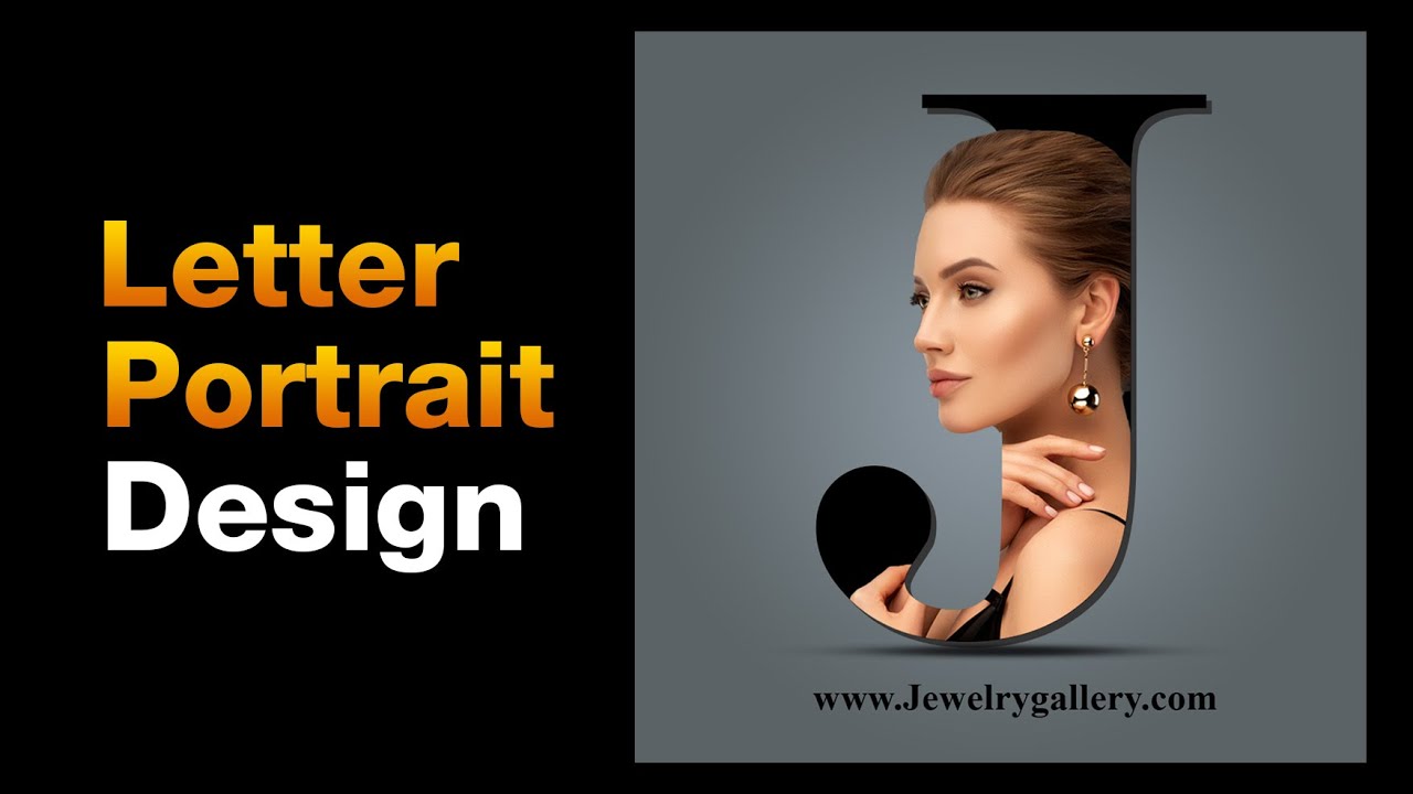 How to Create Letter Portrait in Photoshop | Alphabet and Portrait ...