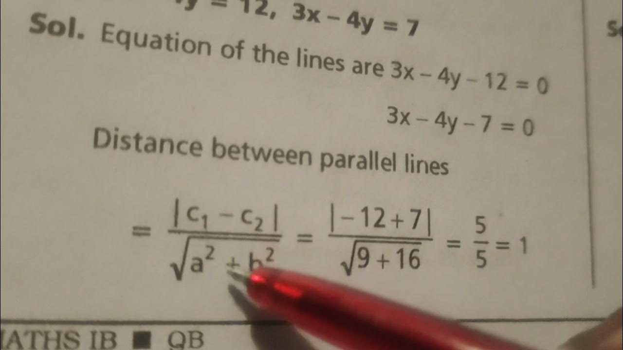Find the distance between parallel lines - YouTube