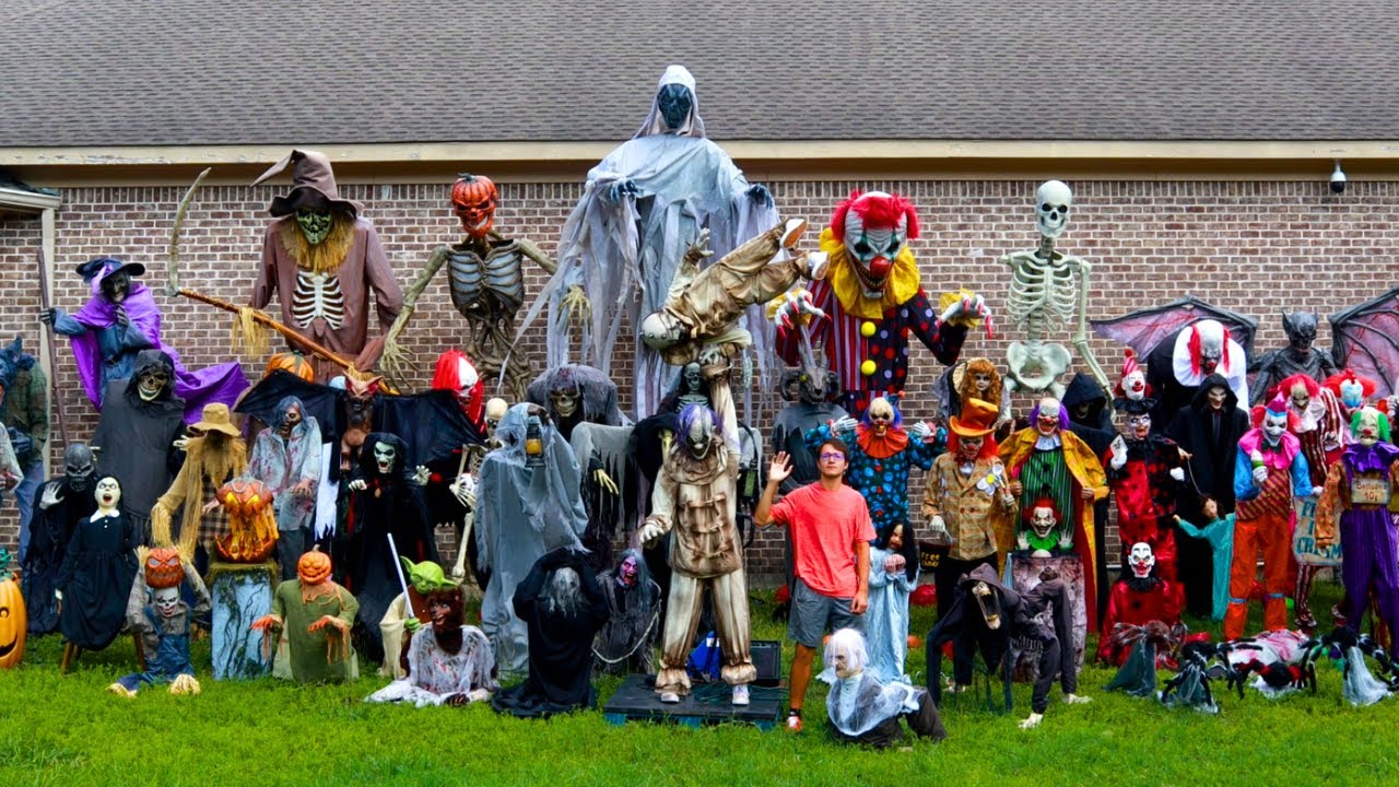 My Full 2023 Halloween Animatronic Collection | 75 + Animatronics - YouTube