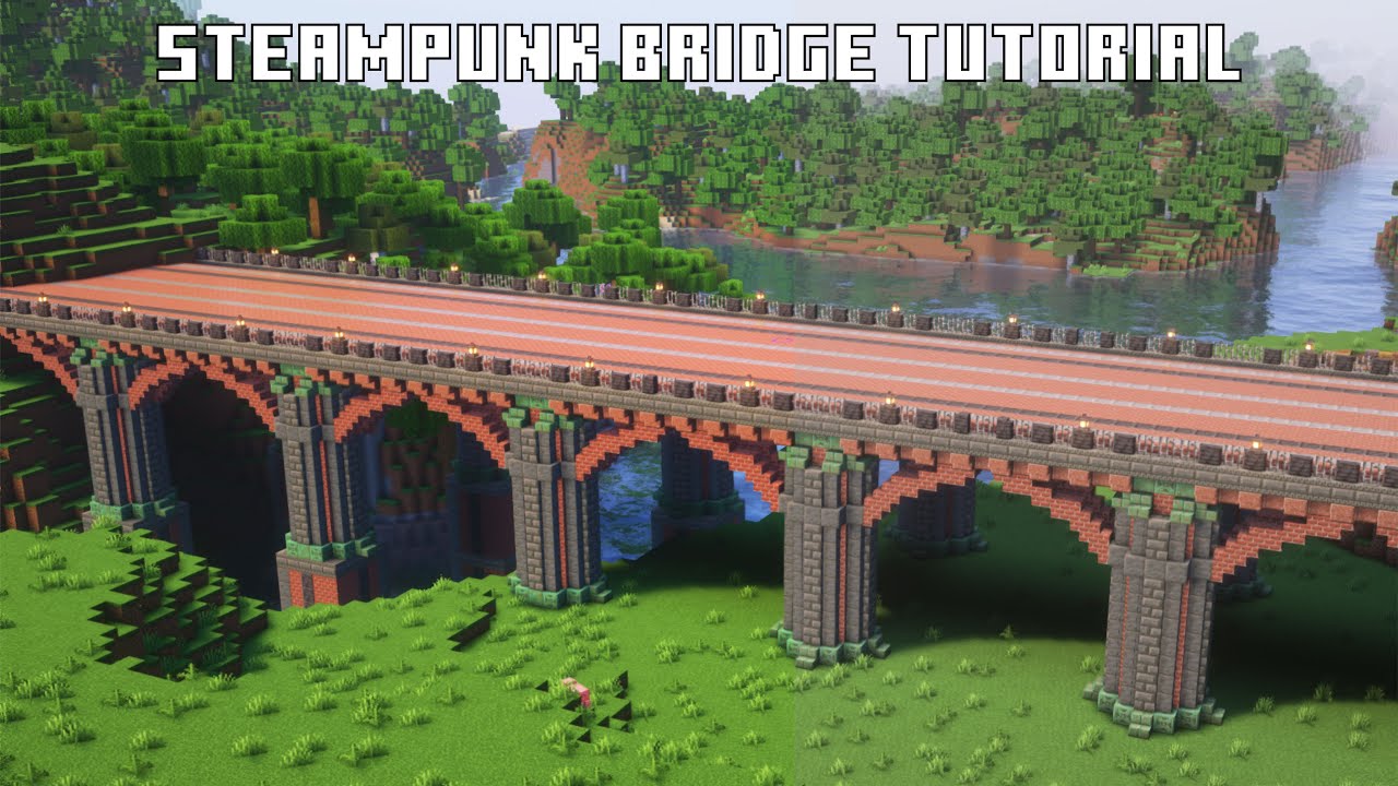 Minecraft: Steampunk Bridge - Tutorial - YouTube