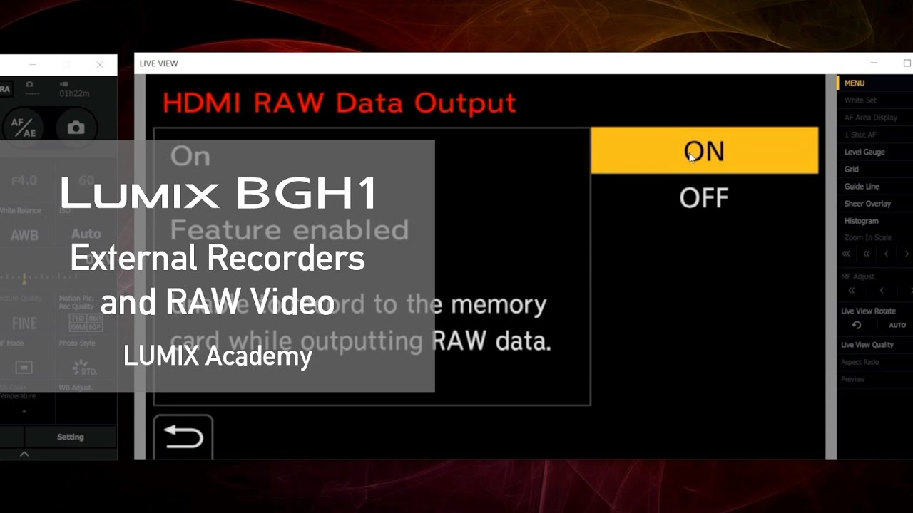 LUMIX Academy | BGH1 External Recorders and RAW Video with the BGH1 ...