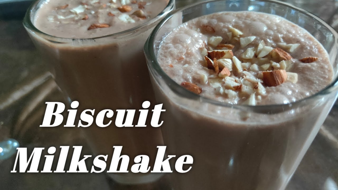 Biscuit Milkshake - Just 3 Ingredients | Super Delicious | Milkshake ...
