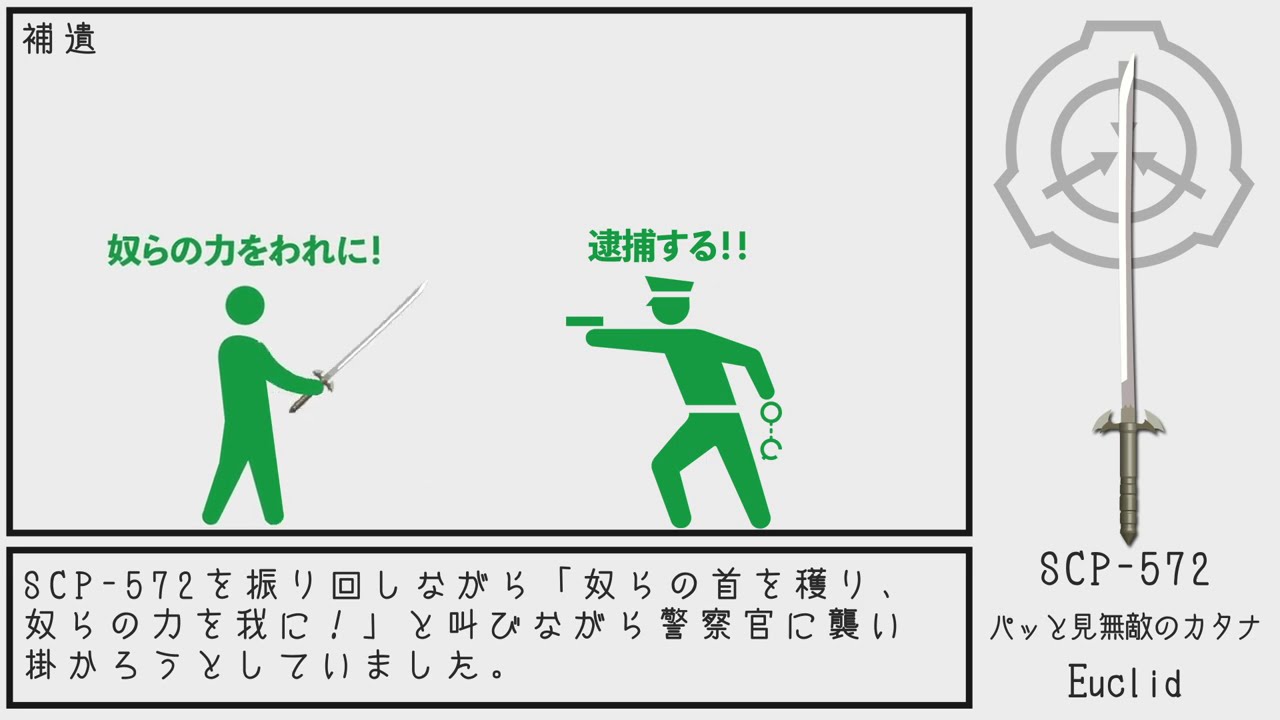 【SCP紹介】SCP-572 パッと見無敵のカタナ【結月ゆかり】 - YouTube